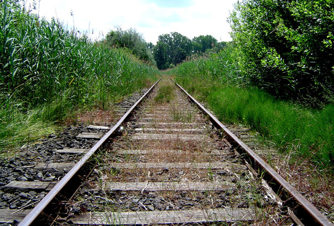 Foto: Blick entlang der Schiene